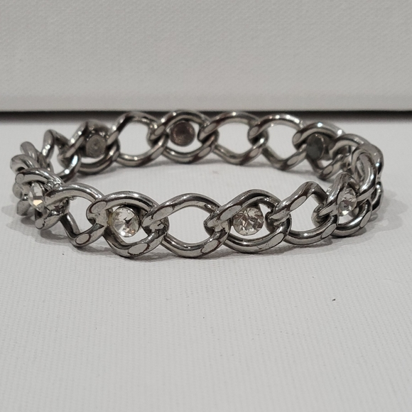 Private Label | Jewelry | Chain Link Cuff Bracelet With Studded Detail ...